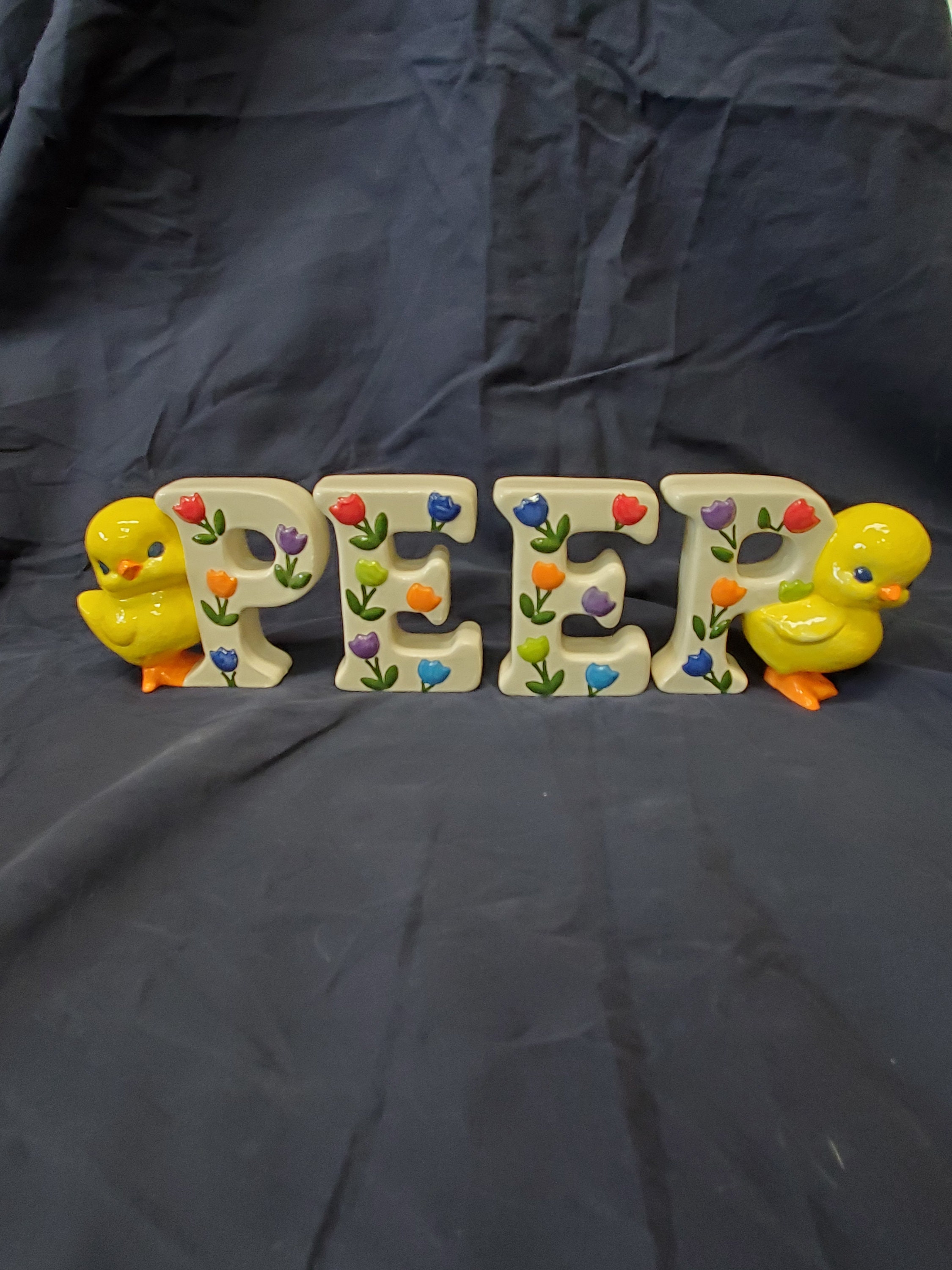 Hand Painted Ceramic peep Chicks - Etsy