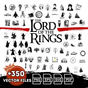 The Lord of the Rings SVG Bundle Lotr Svg Png Dxf Eps Pdf Digital ...