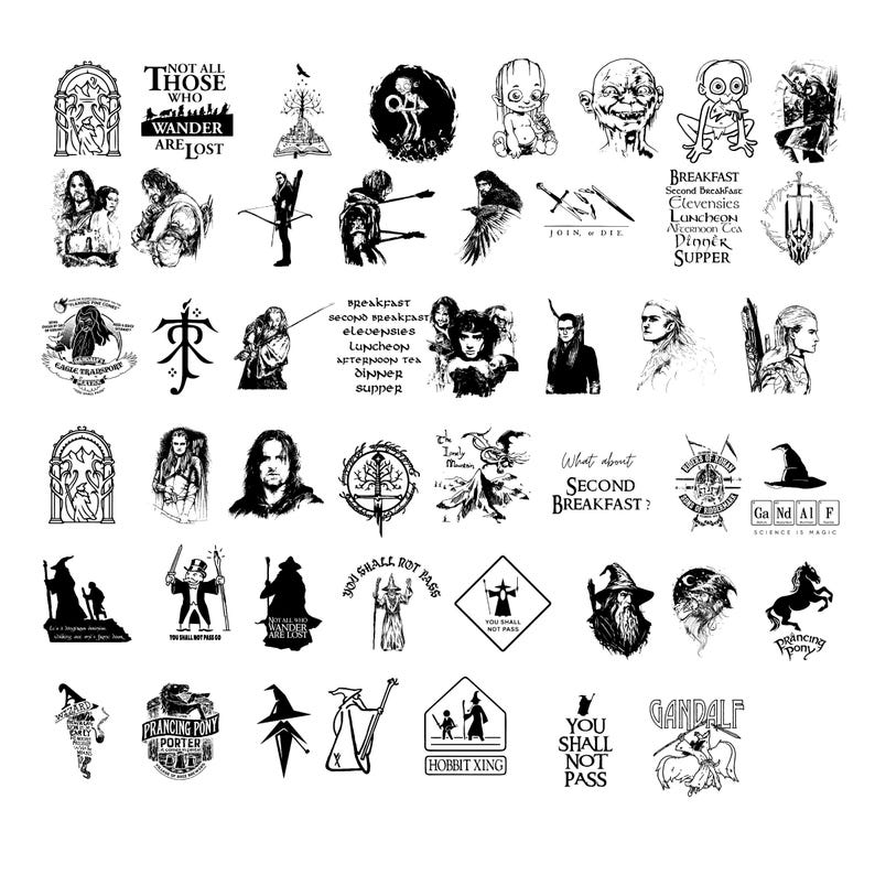 The Lord of the Rings SVG Bundle Lotr Svg Png Dxf Eps Pdf Digital ...