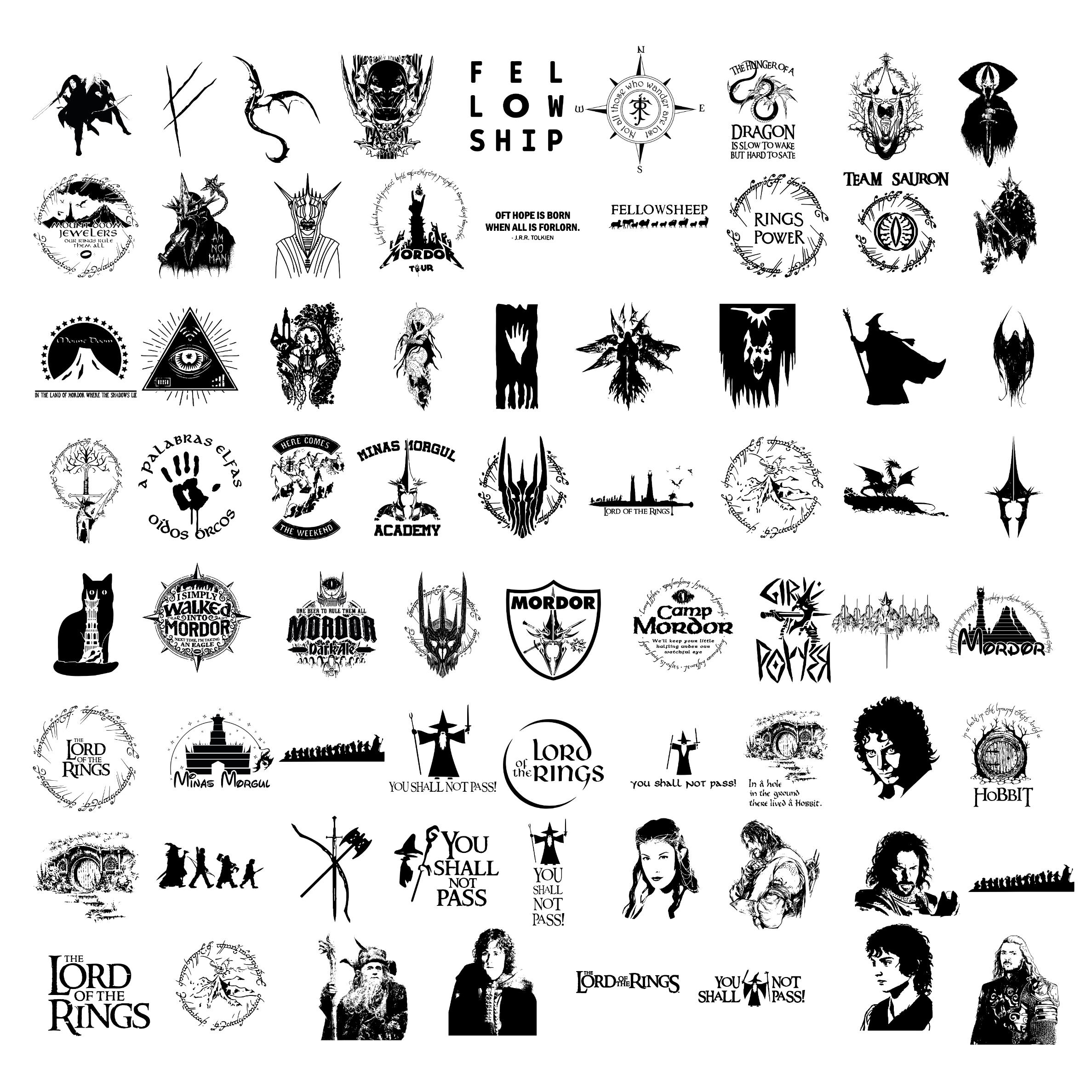The Lord of the Rings SVG Bundle Lotr Svg Png Dxf Eps Pdf Digital ...