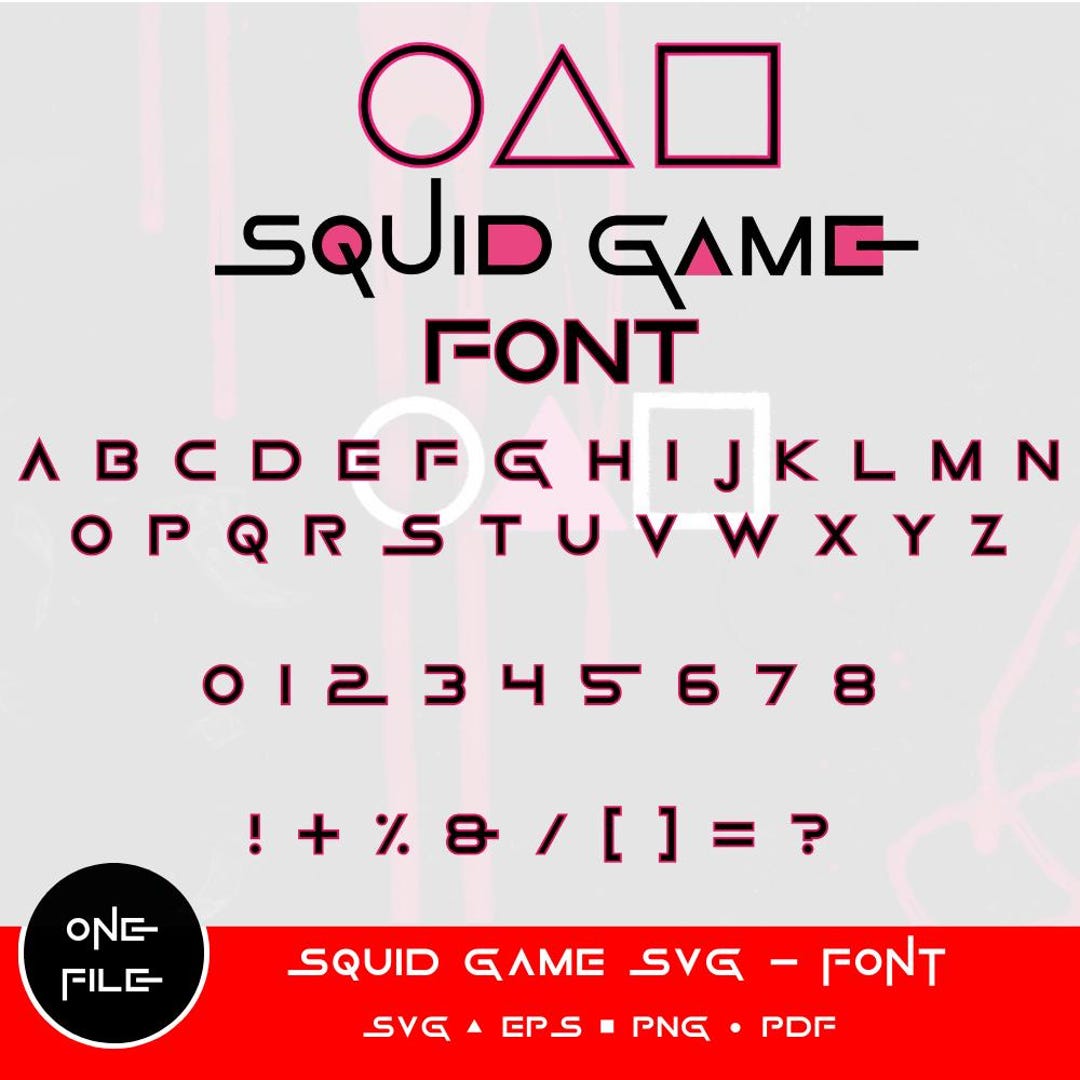 Squid Game SVG Bundle, Squid Game Instant Download, Digital Cut Files ...