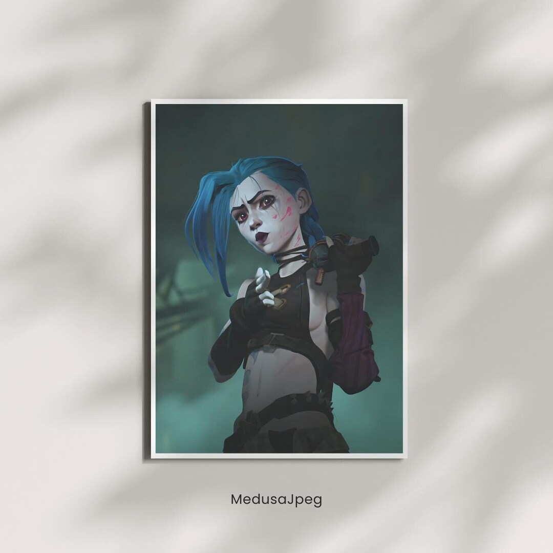 Jinx Digital Poster, Arcane Digital Poster, Jinx Wall Art Digital Art ...