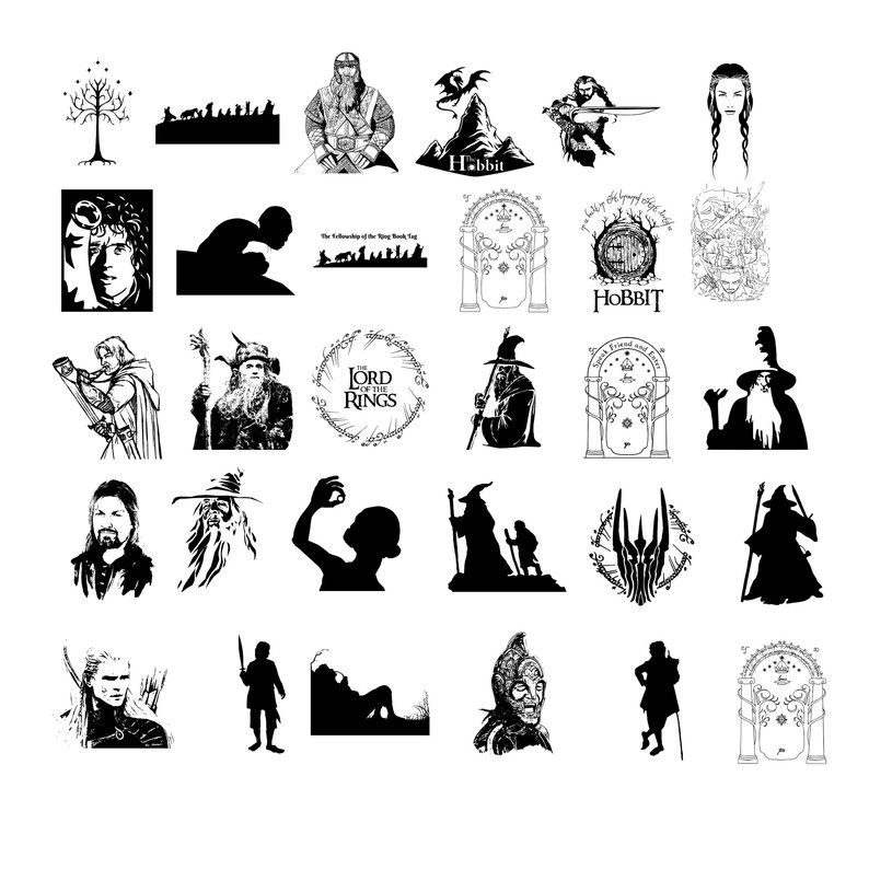 The Lord of the Rings SVG Bundle Lotr Svg Png Dxf Eps Pdf Digital ...
