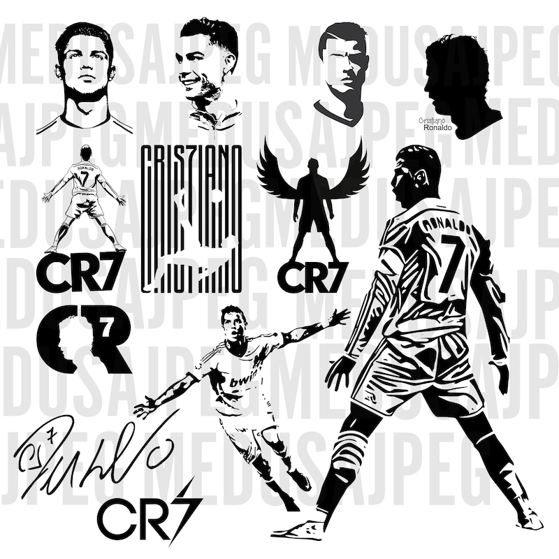 Cristiano Ronaldo Silhouette - Etsy
