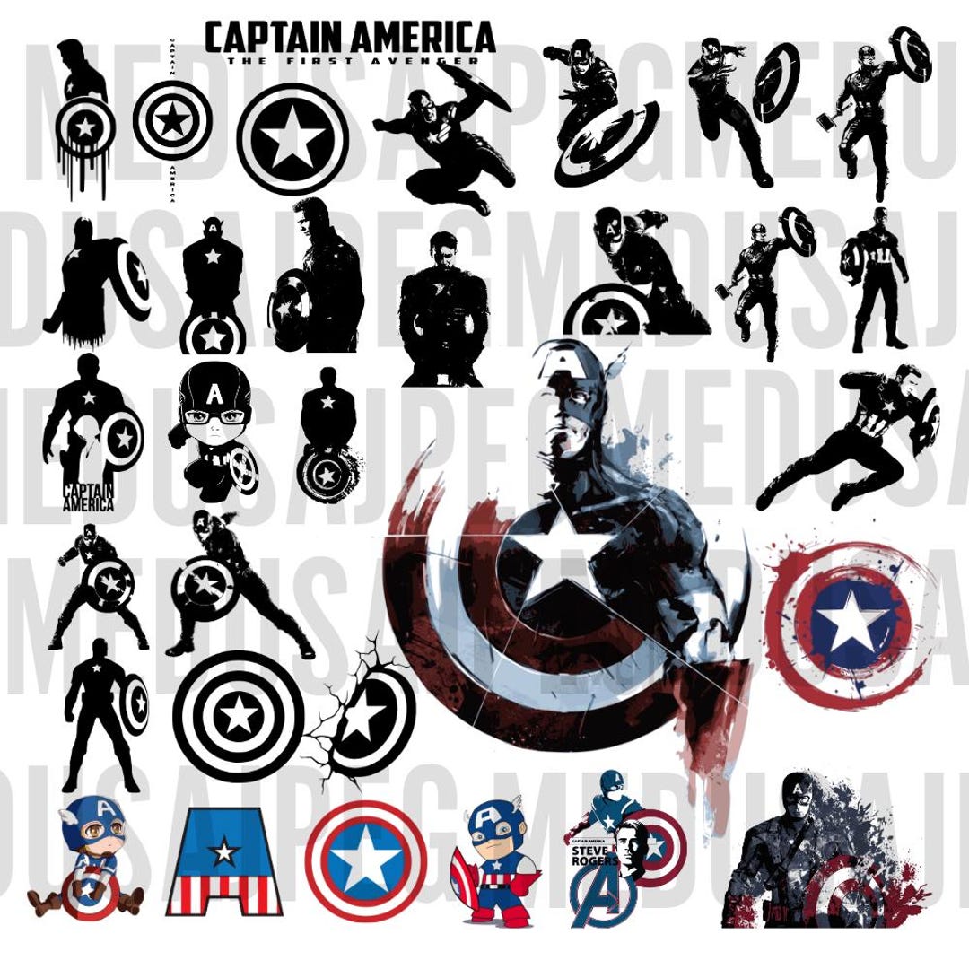 Captain America SVG Bundle, Steve Rogers Svg, Svg Png Dxf Eps Pdf ...