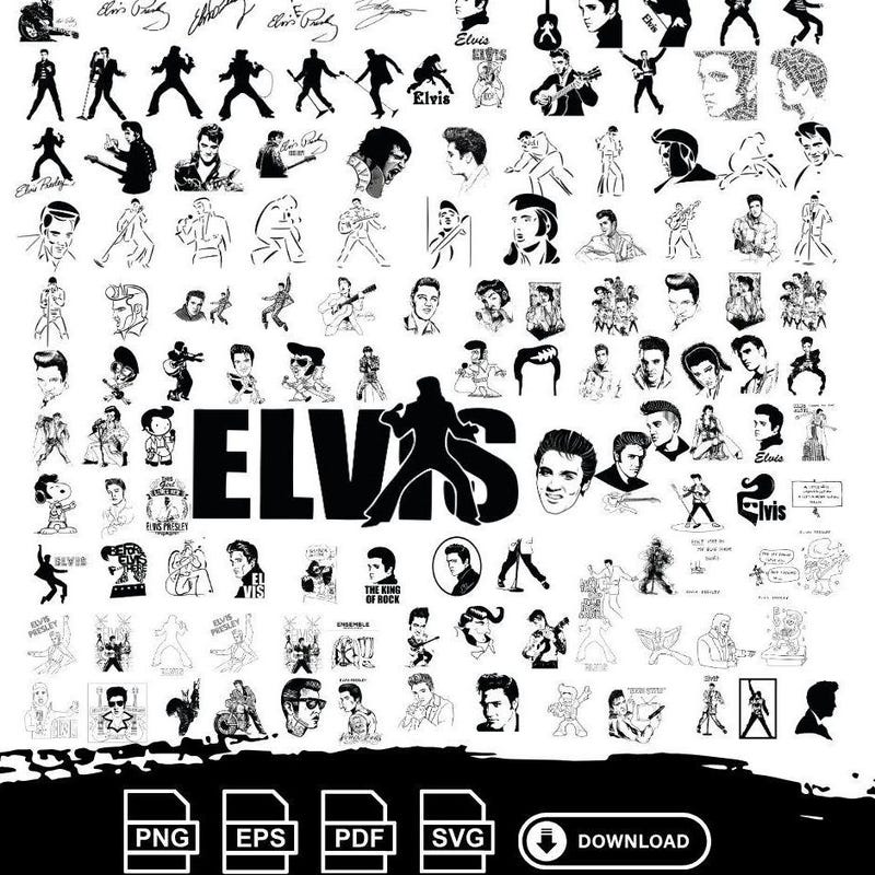 Elvis Presley Svg - Etsy
