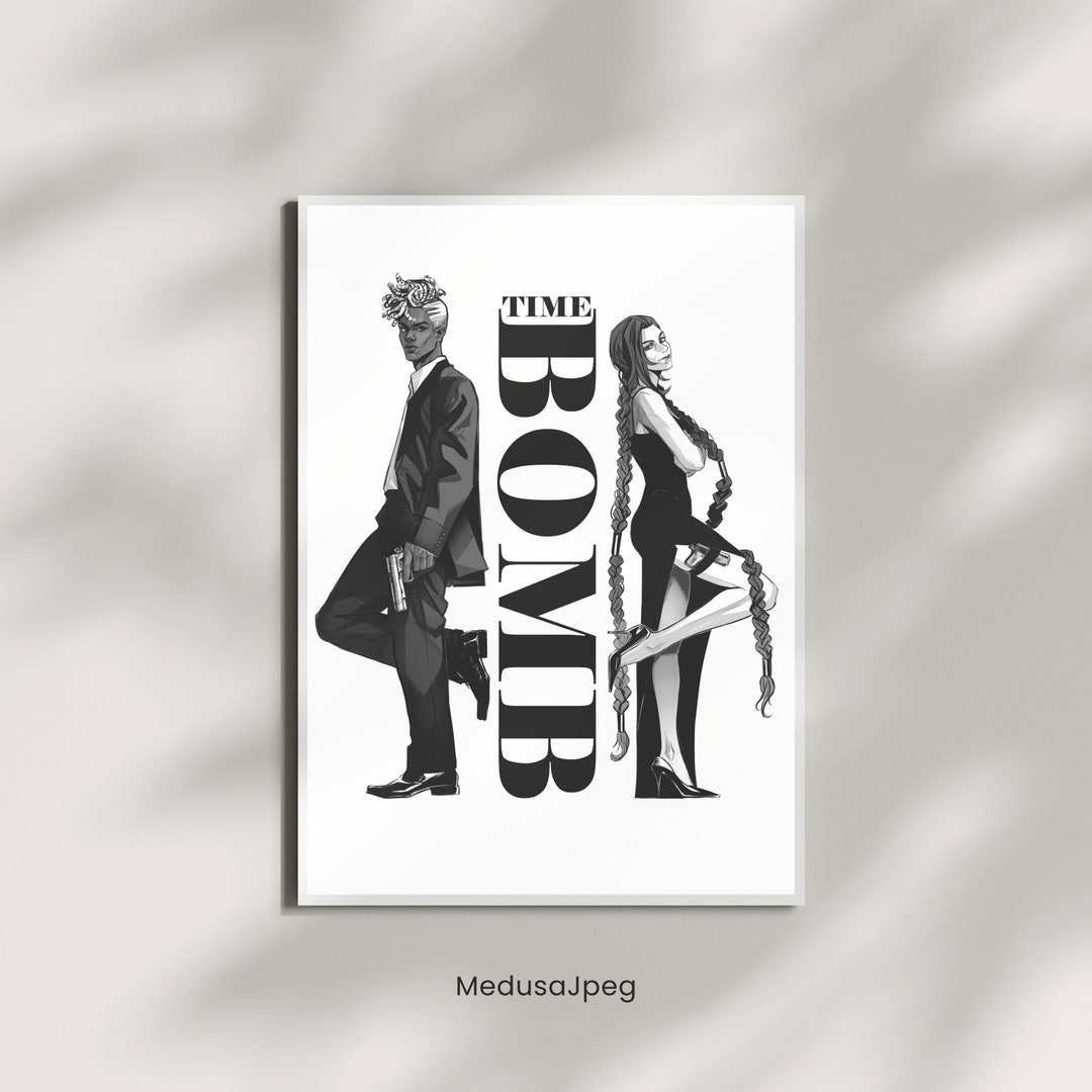 Jinx and Ekko time Bomb Digital Poster, Arcane Digital Poster, Jinx and ...