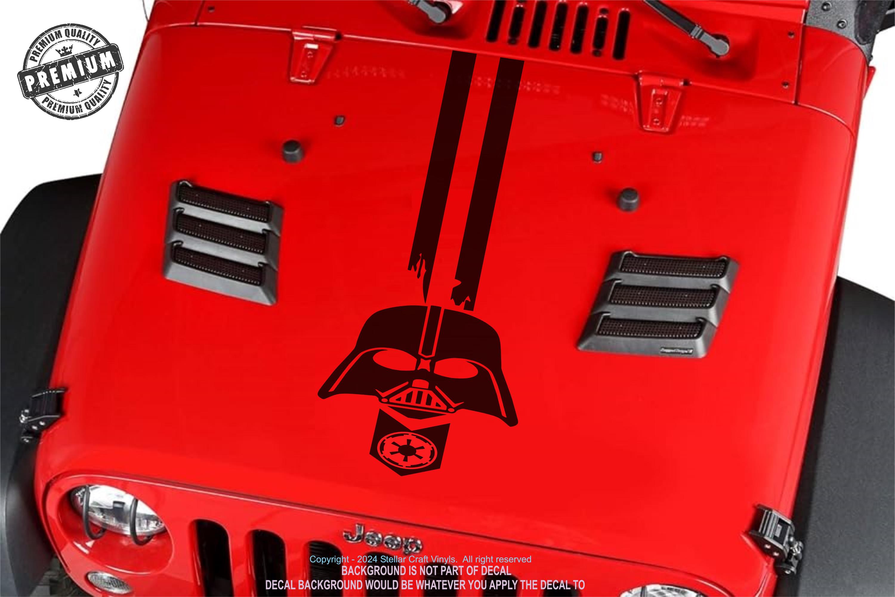 Darth Vader Helmet Hood Decal - Distressed Star Wars Graphics - Etsy