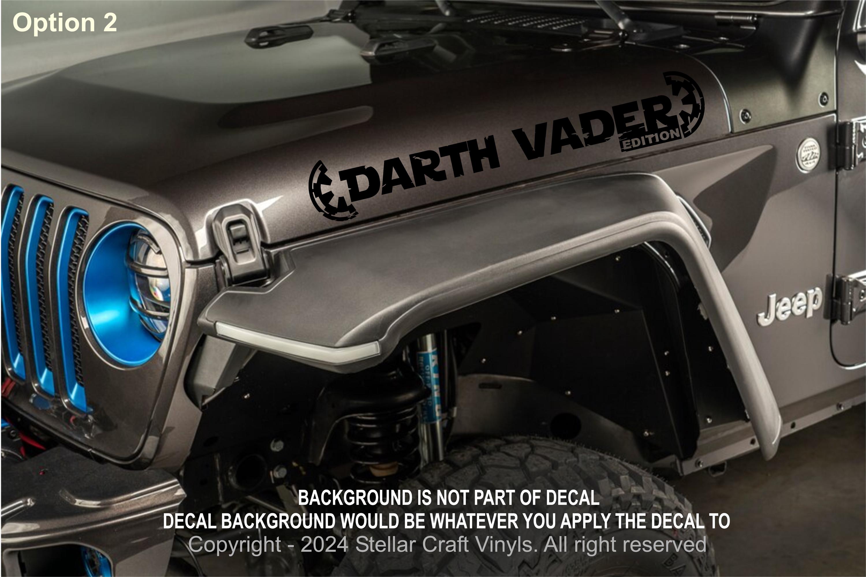 Darth Vader or Mrs. Vader Distressed Edition Vinyl Decal Car Truck SUV ...