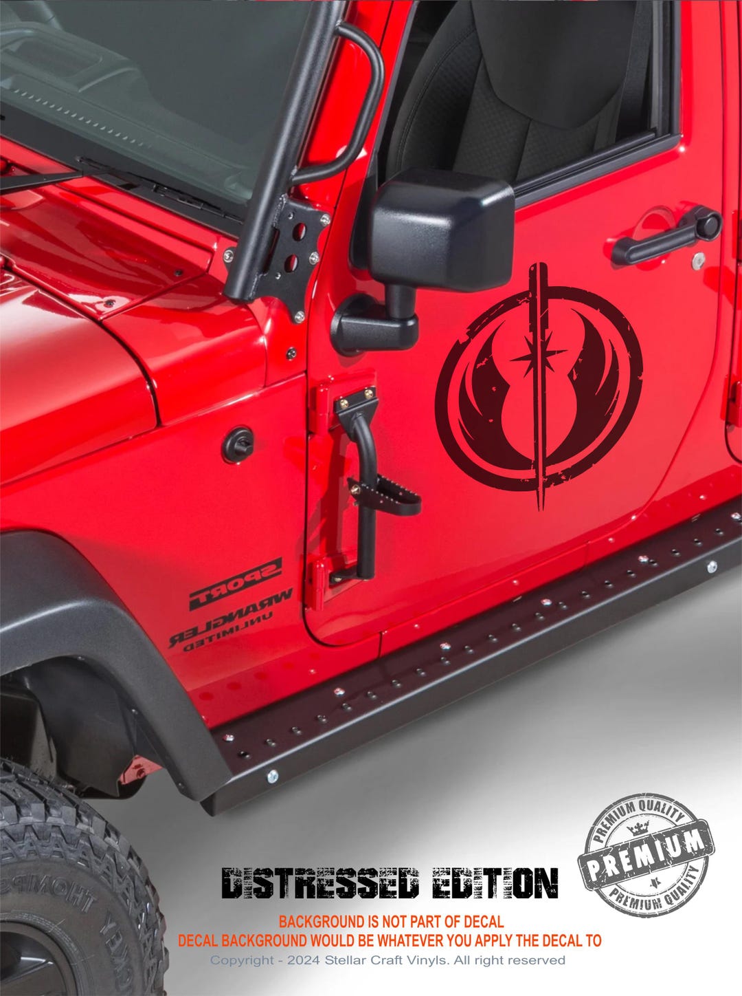 Jedi Order Sentinel Lightsaber Logo Graphic Decal - Distressed or Solid ...