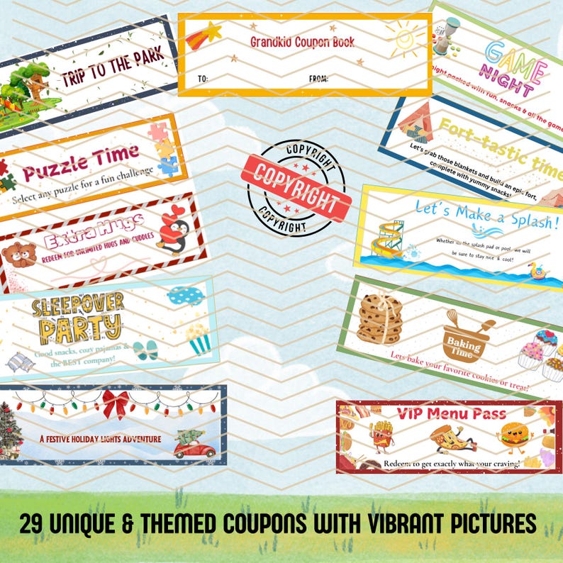 Grandkid Coupon Book, Grandchild Coupon Book, Summer Coupon Book ...