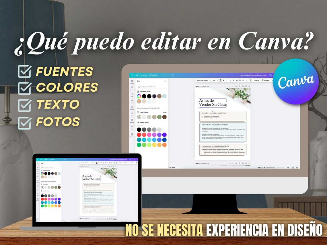 Spanish Real Estate Home Buyer and Seller Guide, Customizable Canva ...