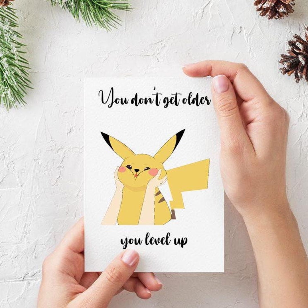 Pokemon Pikachu A5 Greeting Card High Quality Happy Birthday Invitation ...