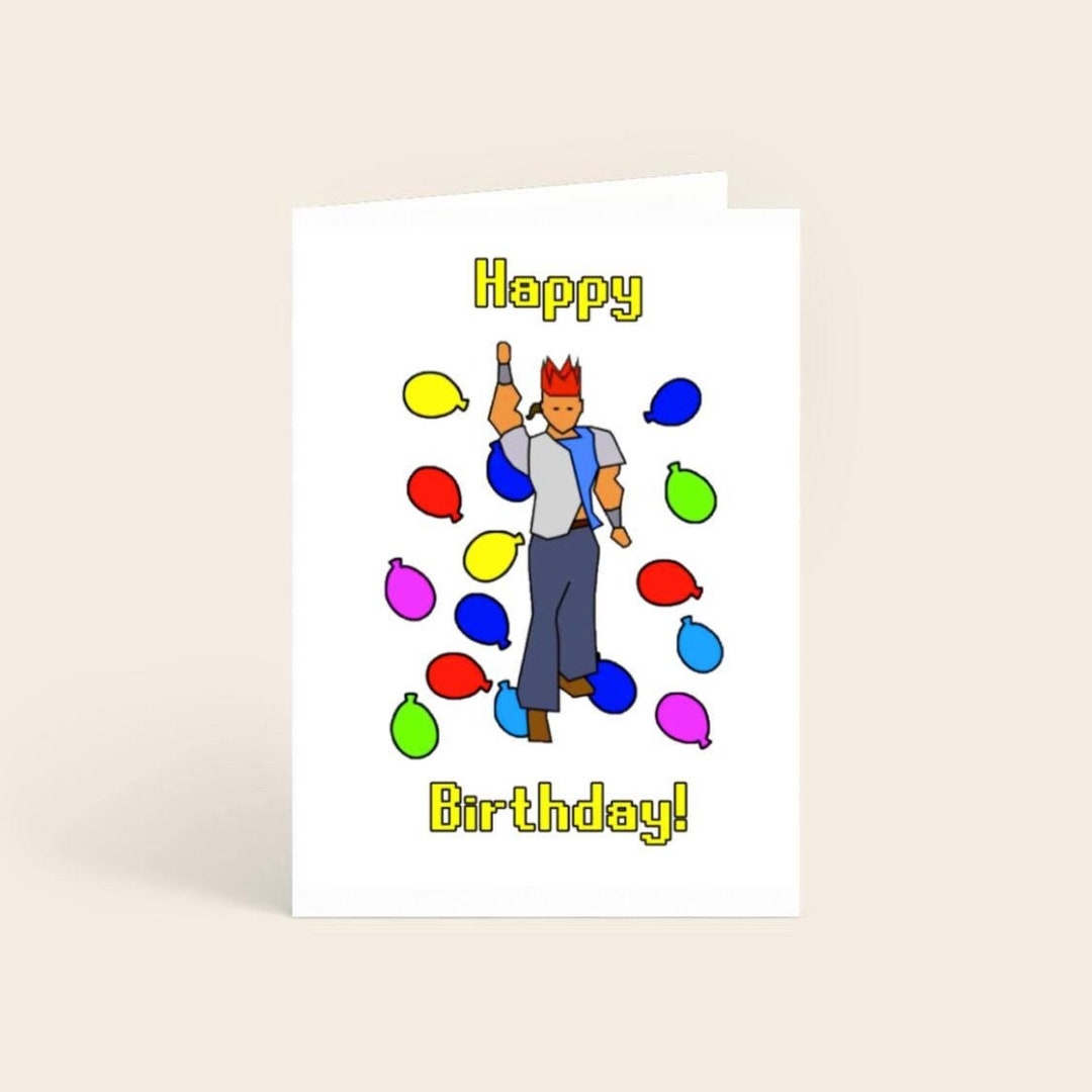 Runescape Birthday Greeting Card – Old School OSRS Achievement Scroll ...