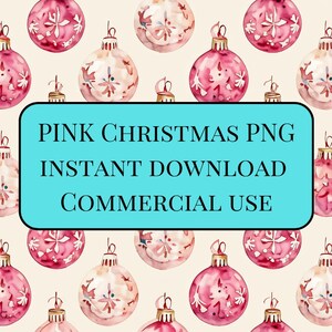 Pink Christmas PNG Instant Download Pink Christmas PNG Transparent ...