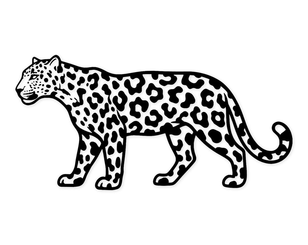 Leopard Outline With Spots Svg Png: Bold High Contrast Cut File for ...