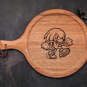 Knuckles SVG PNG | Sonic Character Line Art | Knuckles the Echidna ...