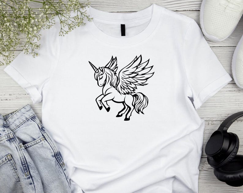 Unicorn Svg | Unicorn Outline SVG and PNG | Minimalist Unicorn Clipart ...