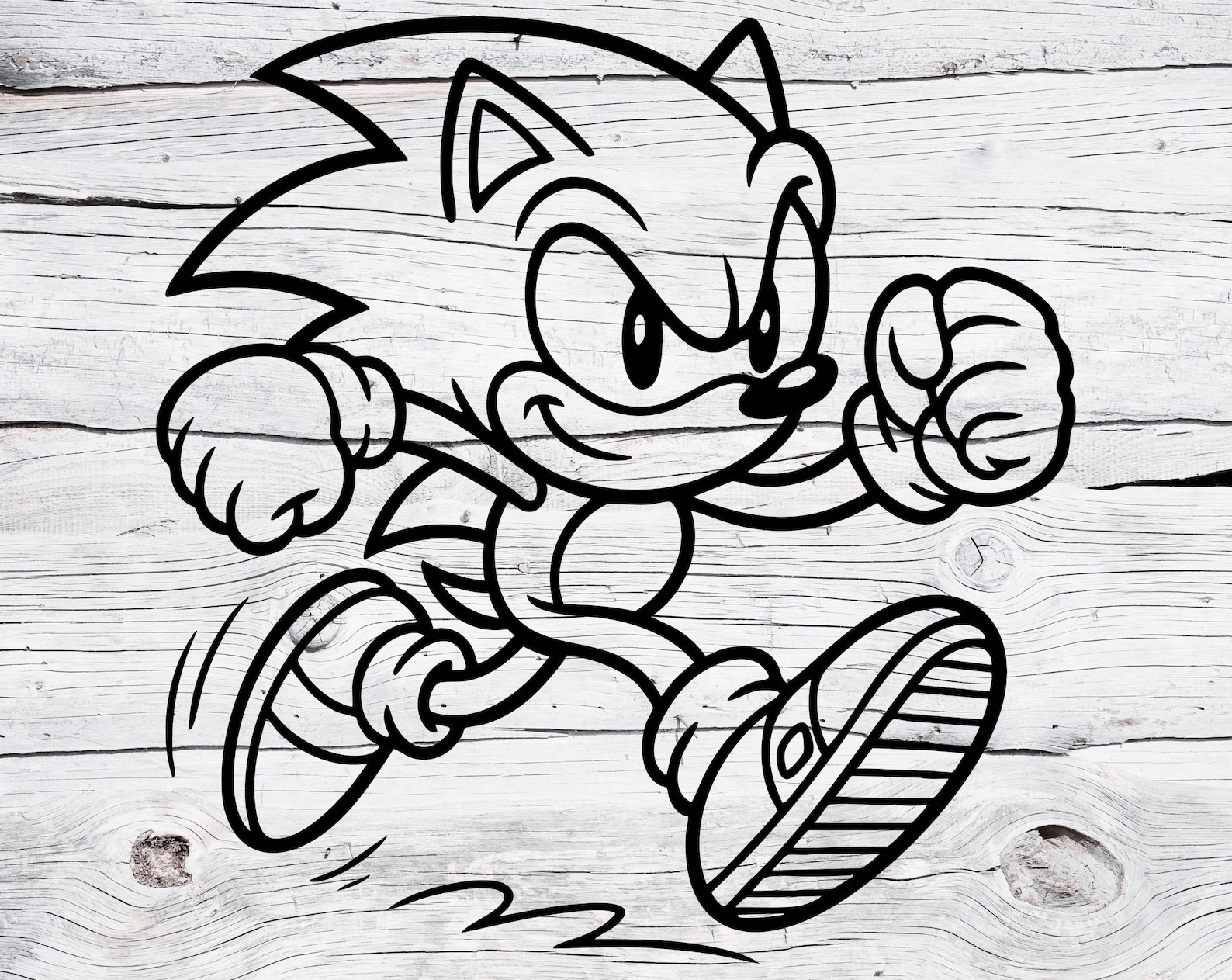 Sonic Svg | Running Sonic SVG PNG | Sonic Line Art Vector | Cartoon ...