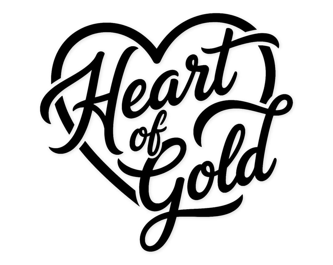 Heart of Gold Svg Png: Minimalist Design for T-shirts - Etsy