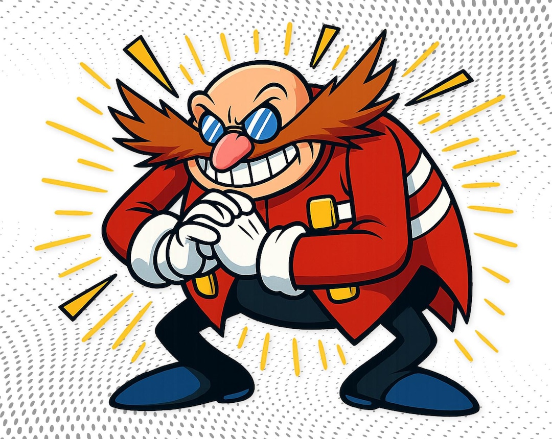Dr. Eggman Digital Art: Png Comic-style Character Design - Etsy