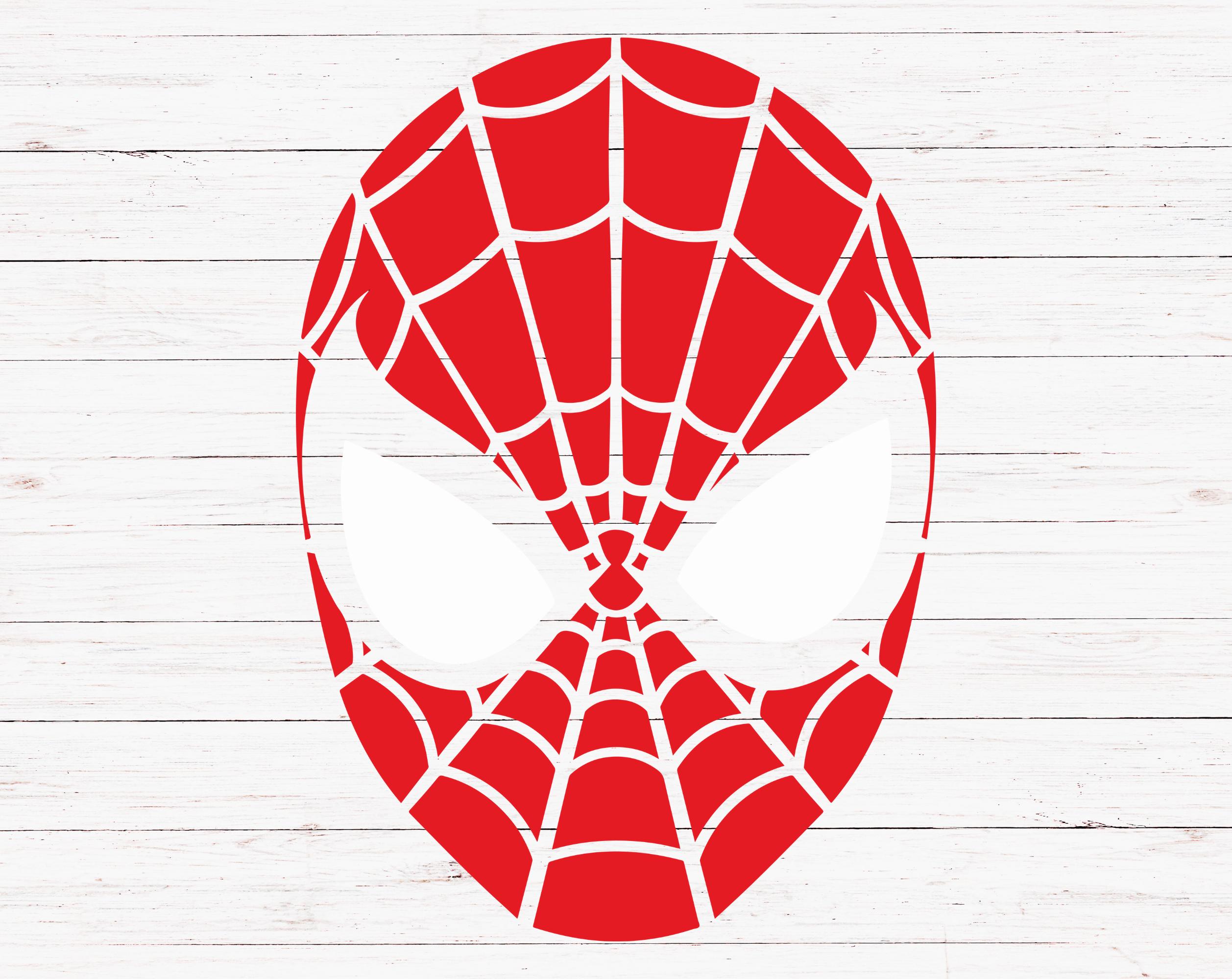 Spiderman Svg, Cara de Spiderman en capas Svg, Cara de Spiderman Png ...