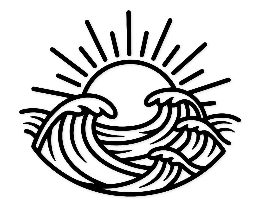 Ocean Sunset Svg Png: Minimalistic Design for Wall Art - Etsy