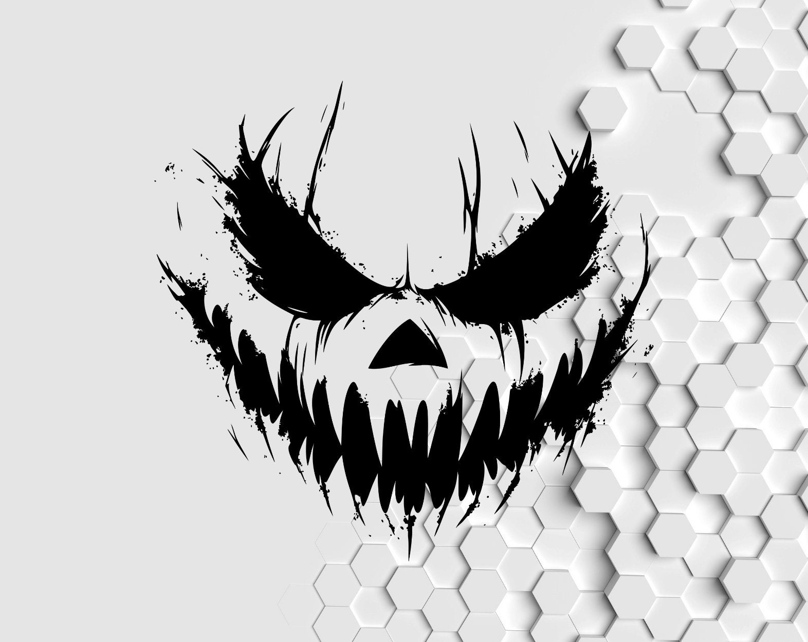 Scary Face Halloween SVG | Spooky Face Cut File | Creepy Pumpkin Face ...