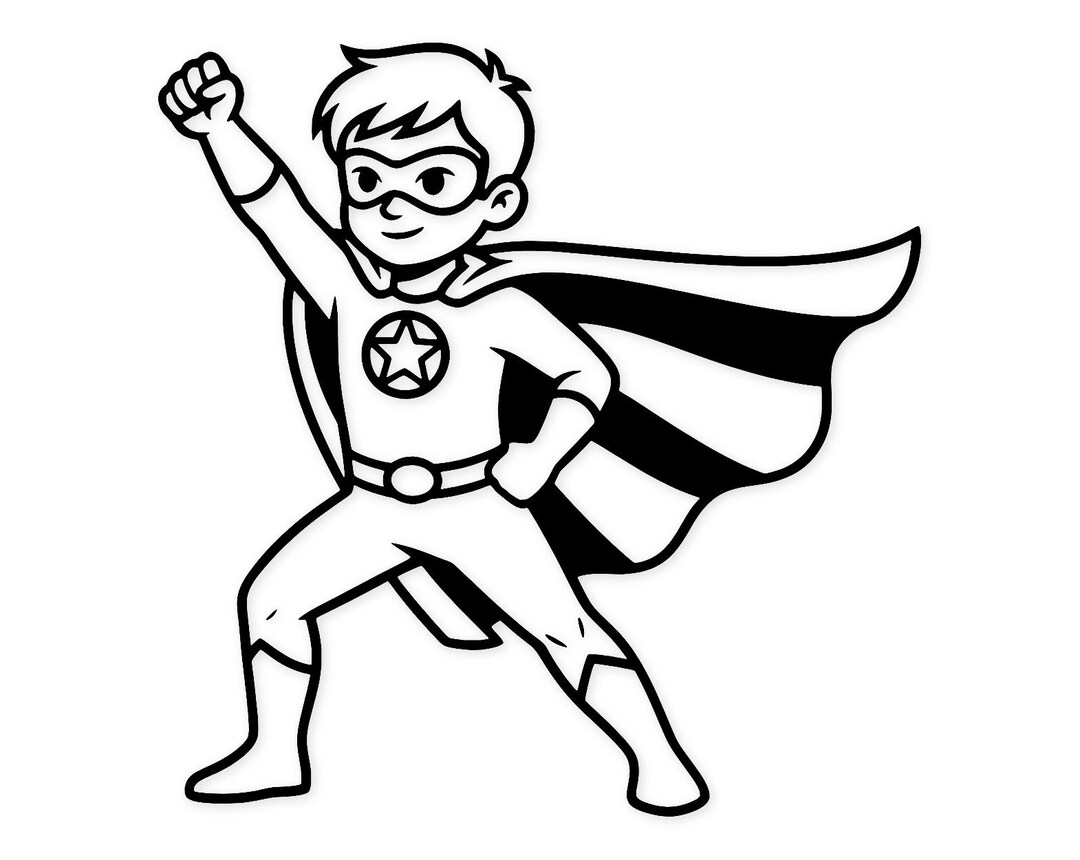 Superhero Kid Svg Png: Bold and Iconic Cut File for T-shirts - Etsy