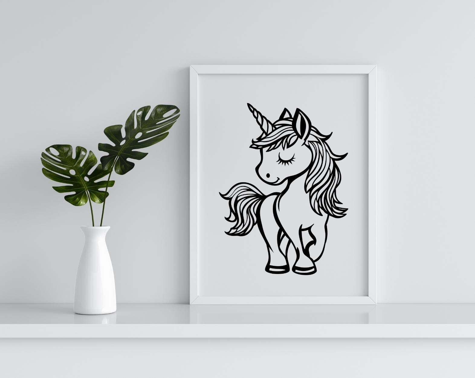 Unicorn Outline Svg | Cute Unicorn Svg | Unicorn SVG and PNG ...