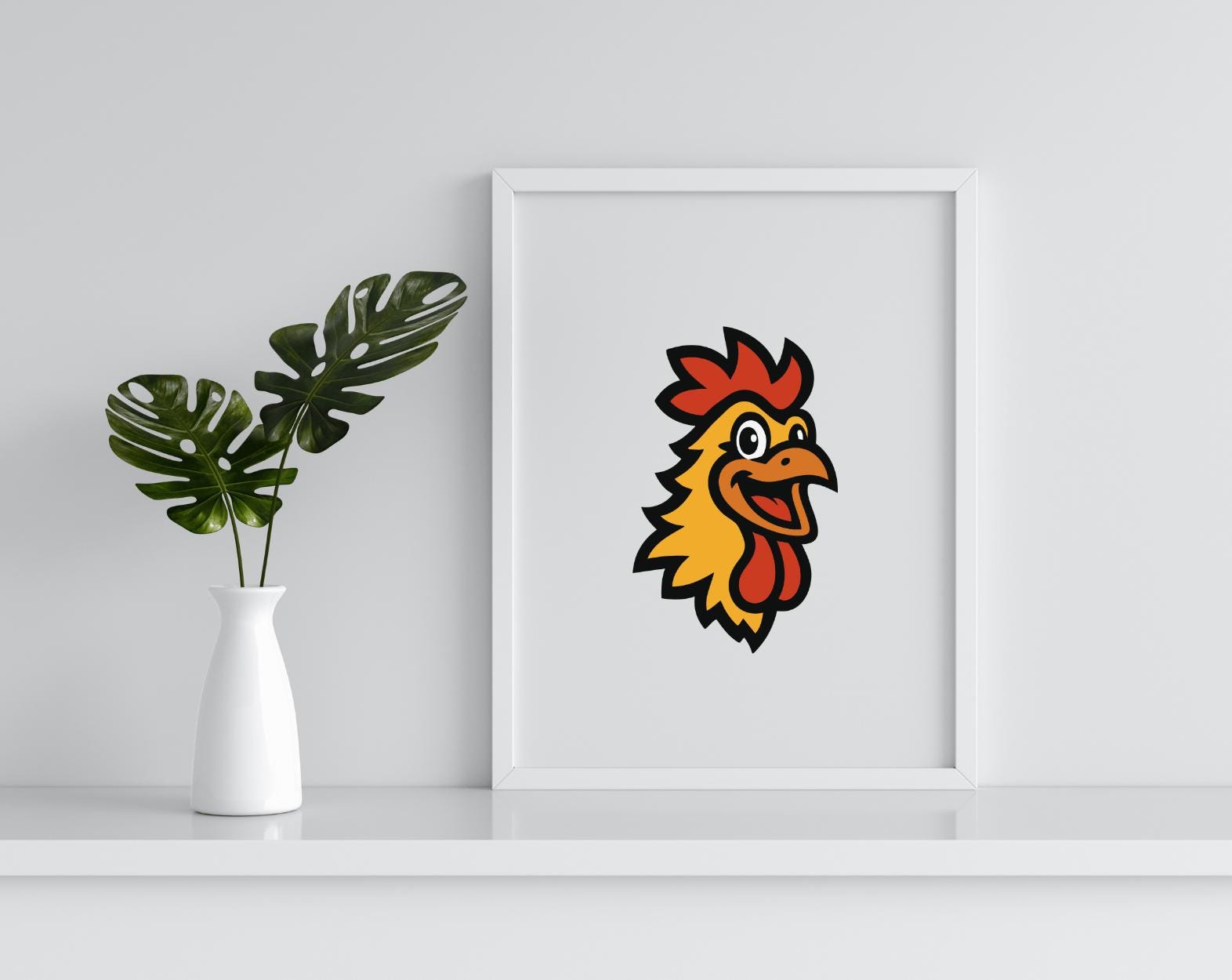 Rooster SVG PNG | Funny Chicken Head Clipart | Farm Animal Cartoon ...