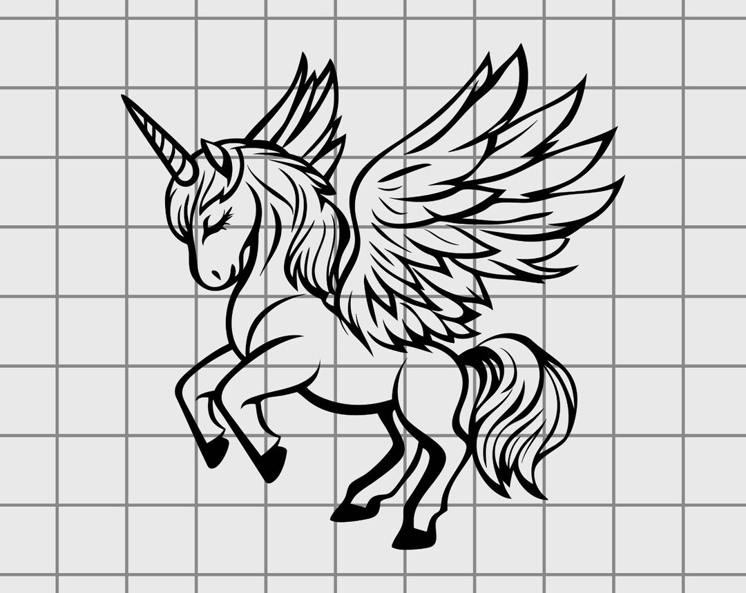 Unicorn Svg | Unicorn Outline SVG and PNG | Minimalist Unicorn Clipart ...