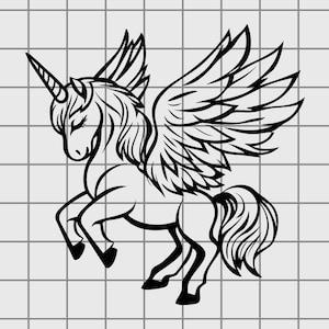Unicorn Svg | Unicorn Outline SVG and PNG | Minimalist Unicorn Clipart ...