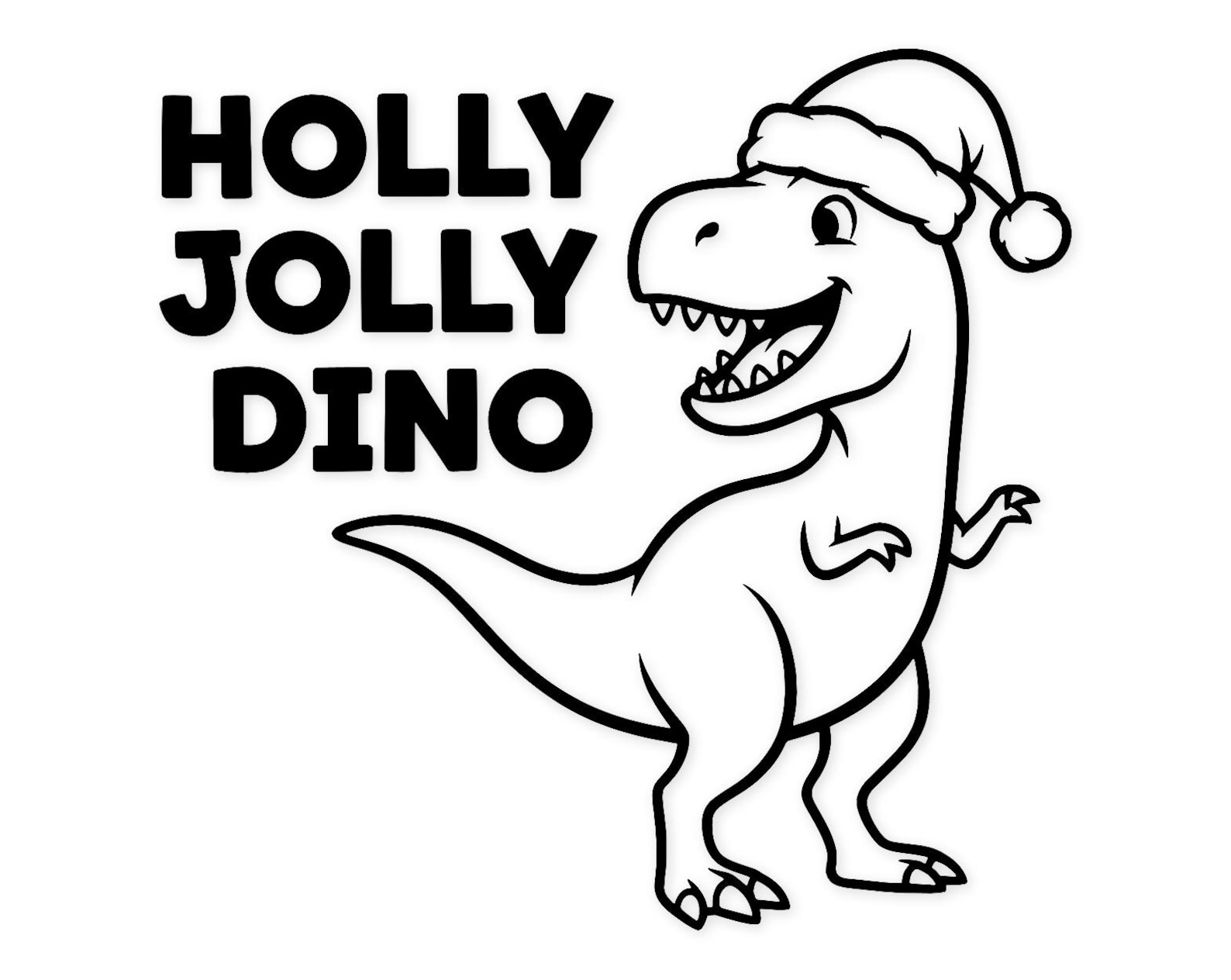 Holly Jolly Dino Svg Png: Playful Design for Holiday Projects - Etsy