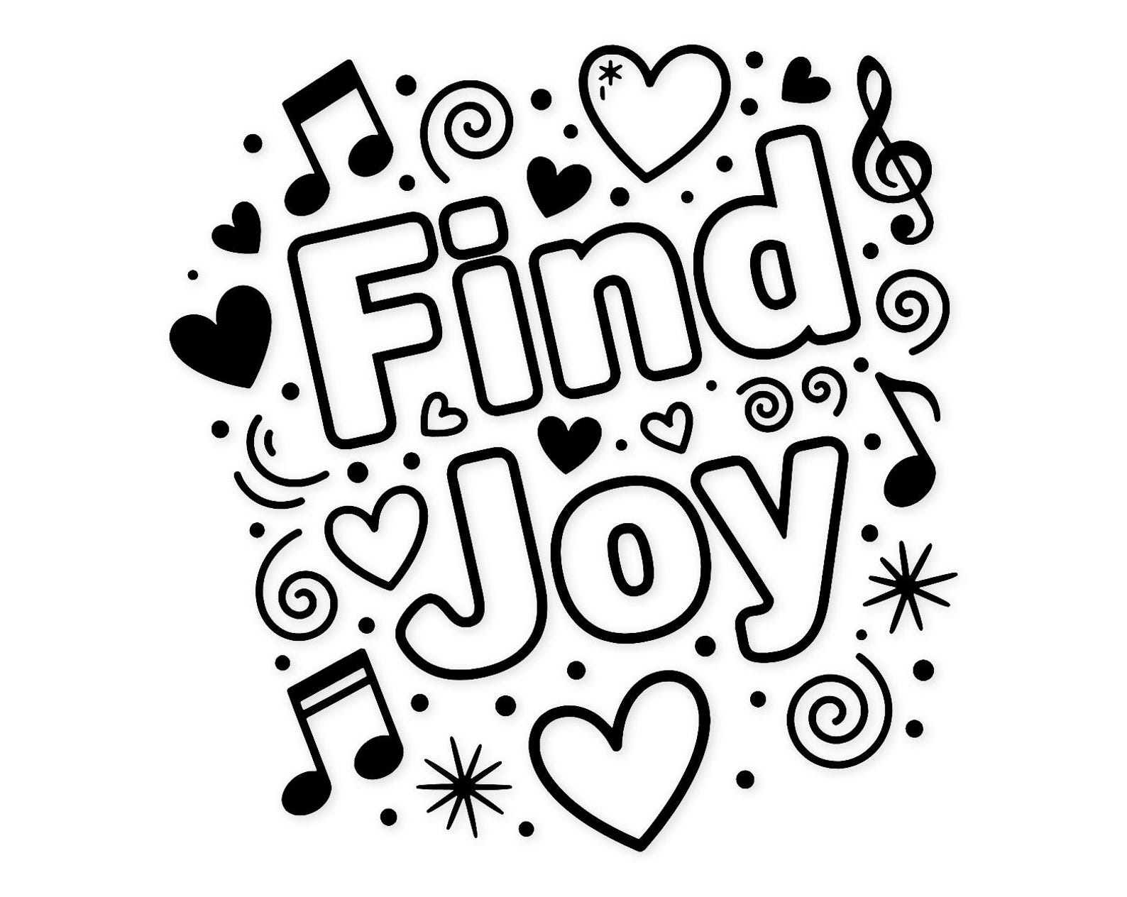 Find Joy Svg Png: Bold Outline Cut File for Crafts - Etsy