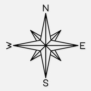 Compass Rose Svg Png: Minimalist Design for Cutting Projects - Etsy