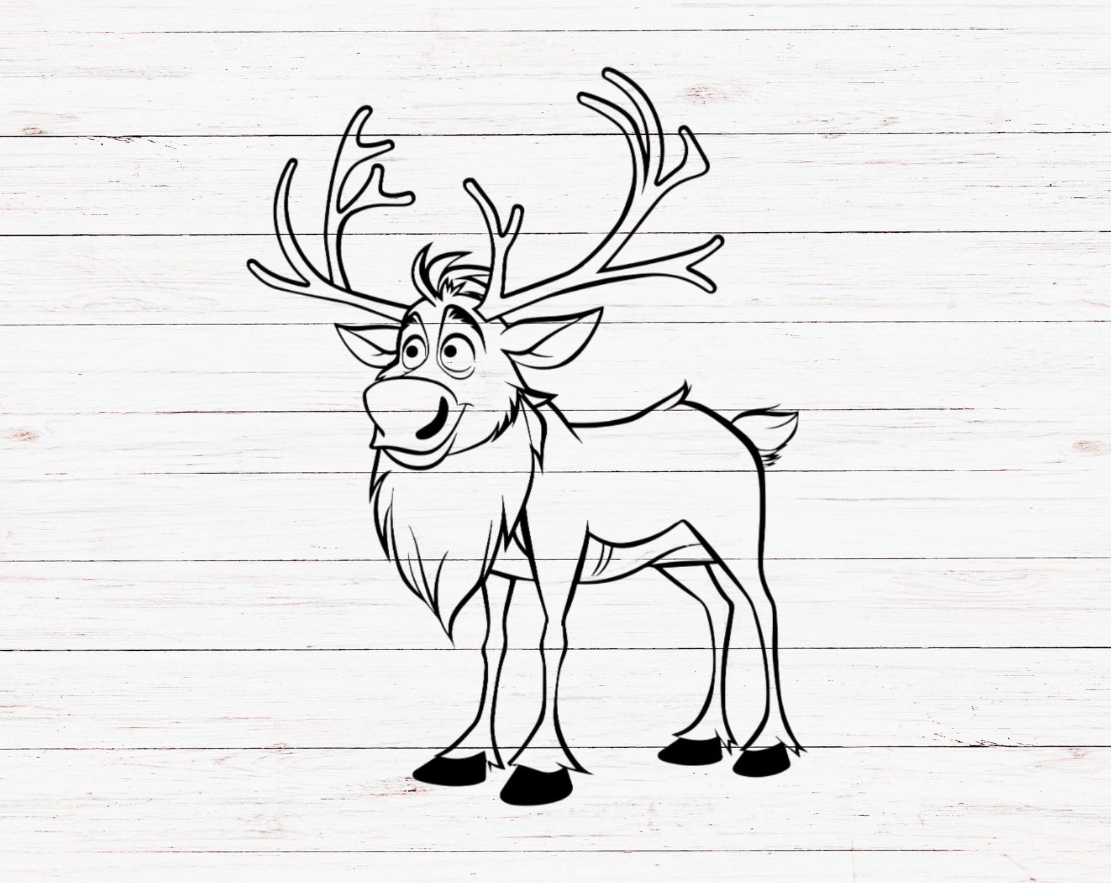 Frozen Sven Svg, Layered Frozen Sven Svg, Frozen Sven Clipart Svg, Deer ...
