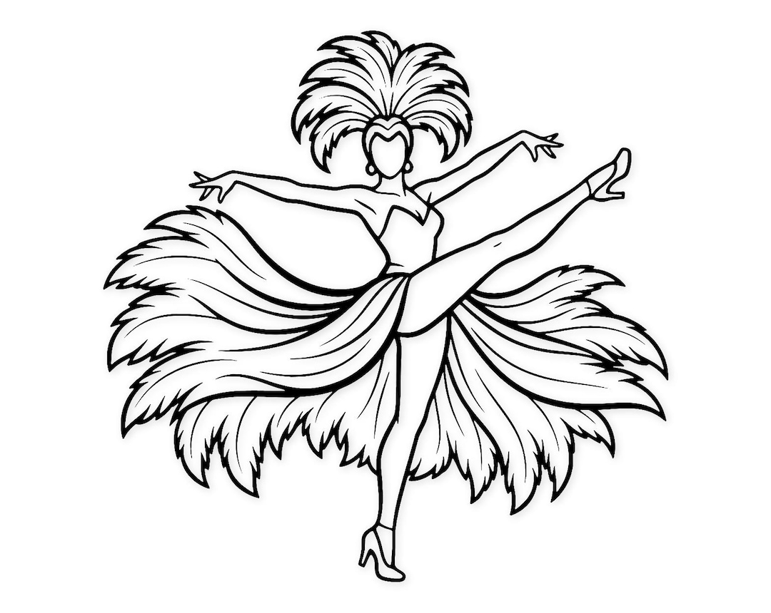 Showgirl Dancing Silhouette Svg Png: Cut Ready Digital Design for ...
