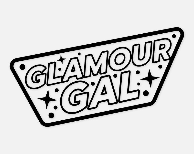 Glamour Gal Svg Png: Bold Retro Cut File for T-shirts - Etsy