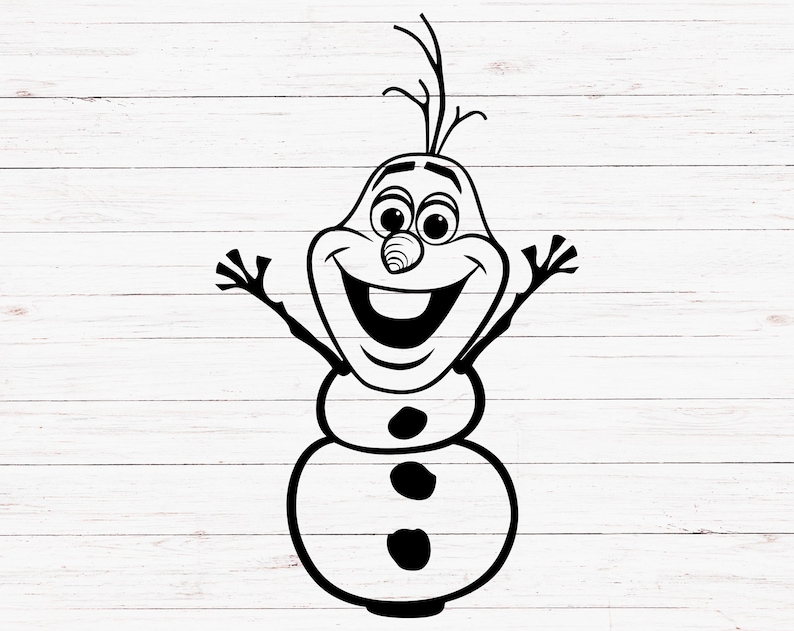 Olaf Svg, Frozen Olaf Outline Svg, Layered Frozen Olaf Svg, Frozen Olaf ...