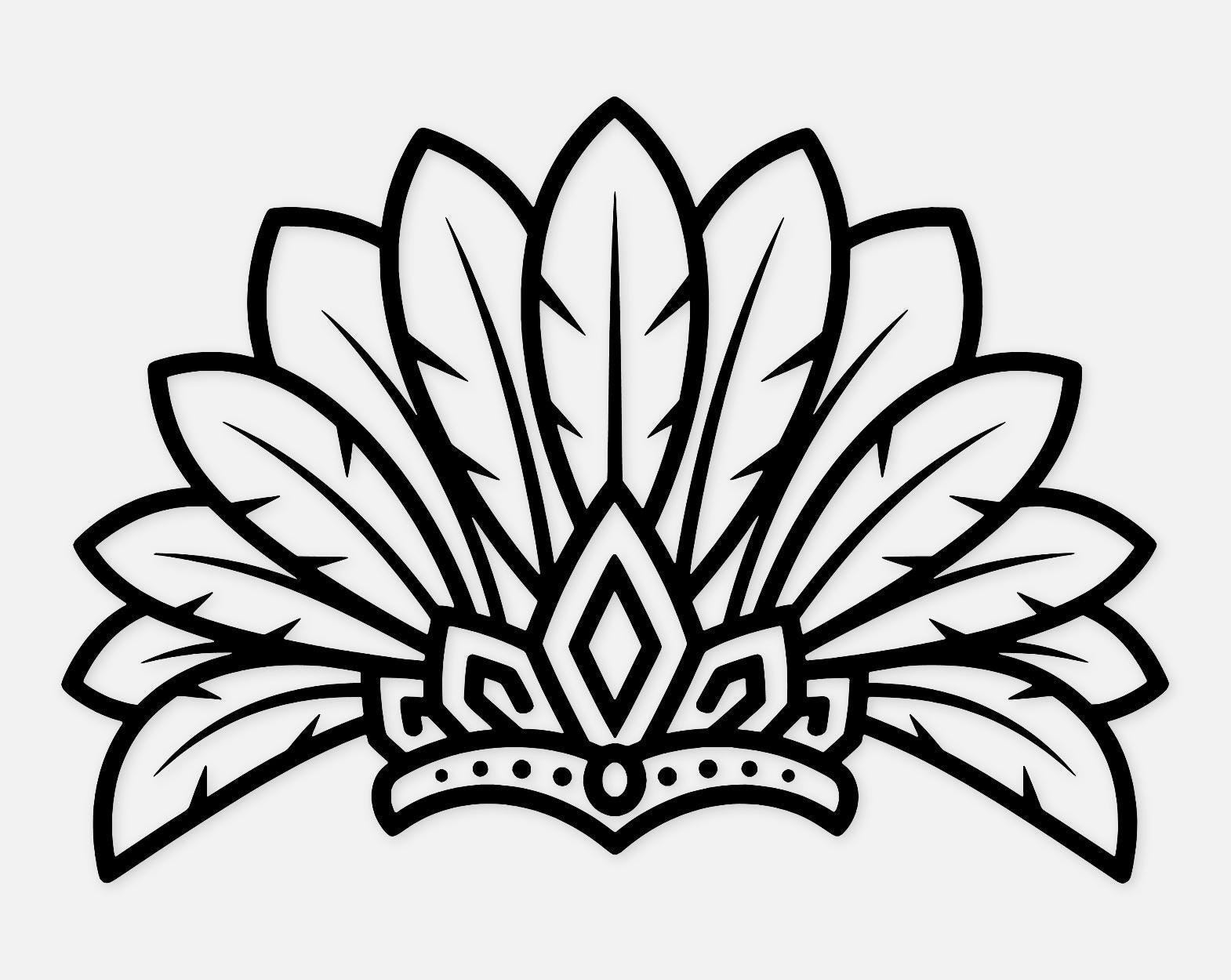 Showgirl Headpiece Svg Png: Minimalist Outline for Crafting Projects - Etsy