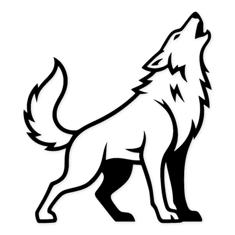 Wolf Drawing Simple - Etsy Canada