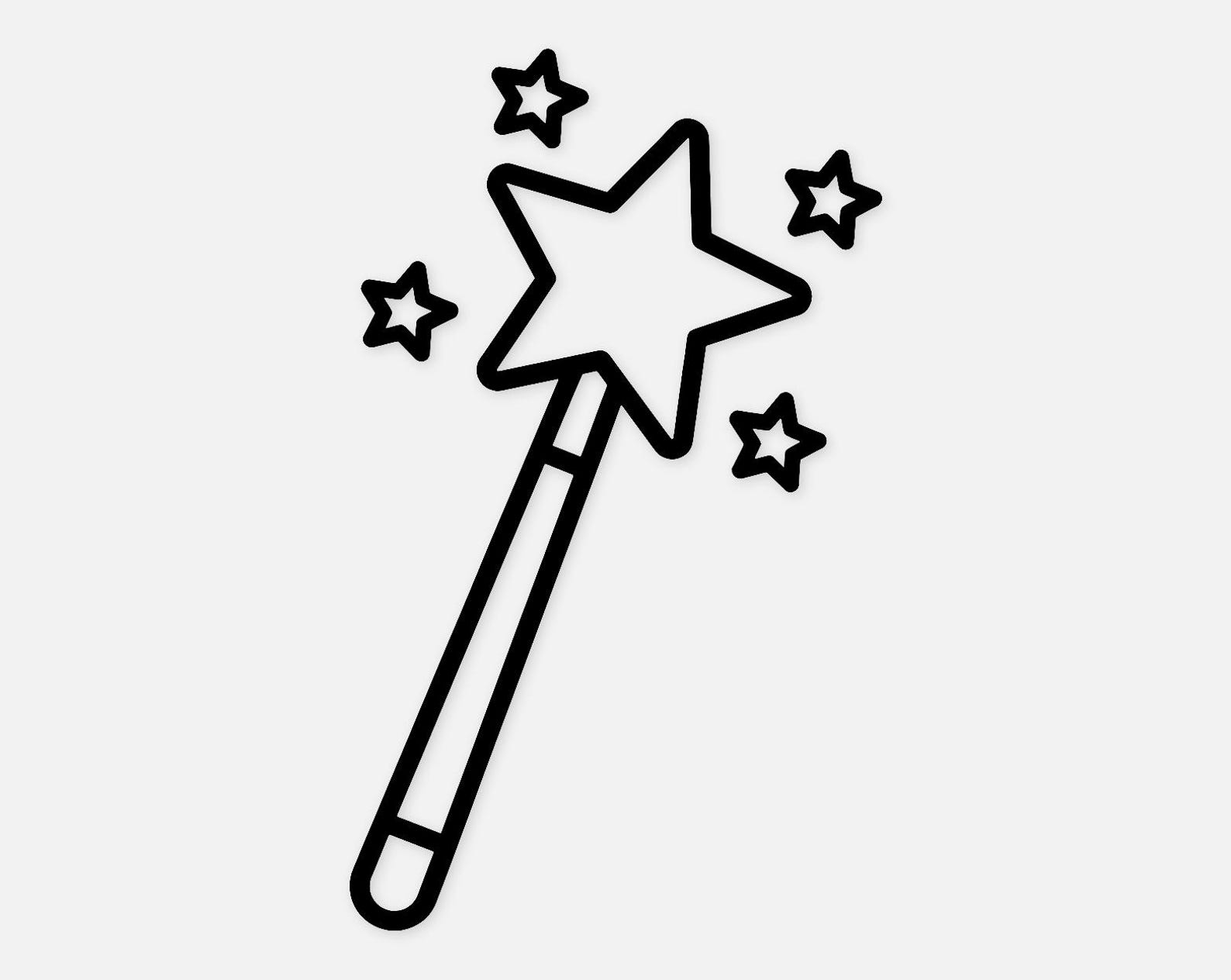 Magic Wand Svg Png: Cut Ready Digital Design for Cricut Silhouette ...