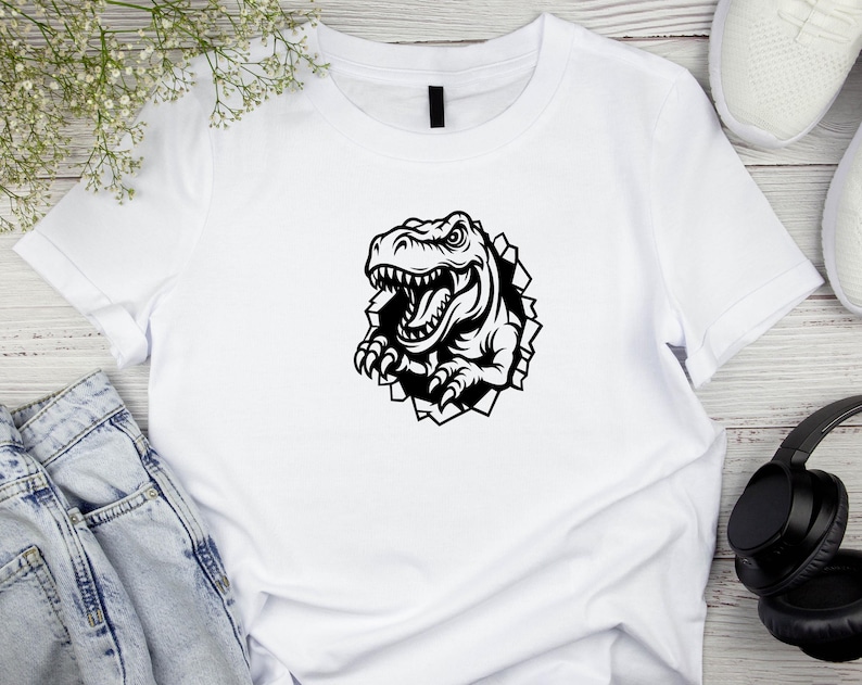 T-rex Dinosaur SVG PNG | Roaring T Rex Clipart | Jurassic Dino ...