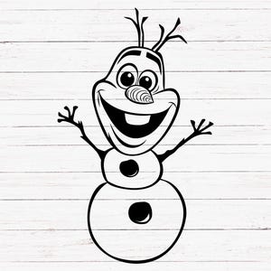 Olaf Outline Svg | Frozen Olaf Svg | Adorable Olaf Clipart for Cricut ...