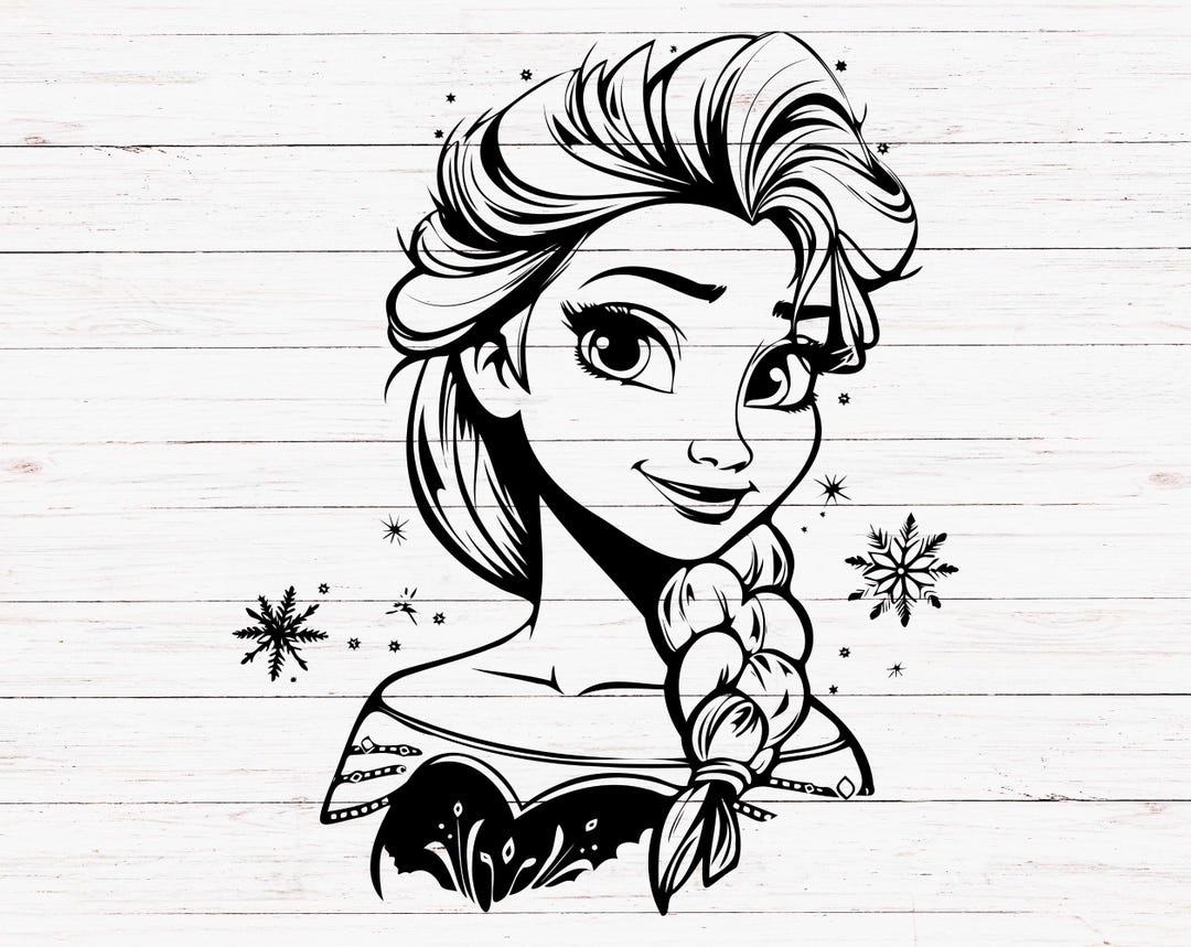 Elsa Svg, Elsa Frozen Svg, Princess Svg, Frozen Elsa Svg, Cute Elsa ...