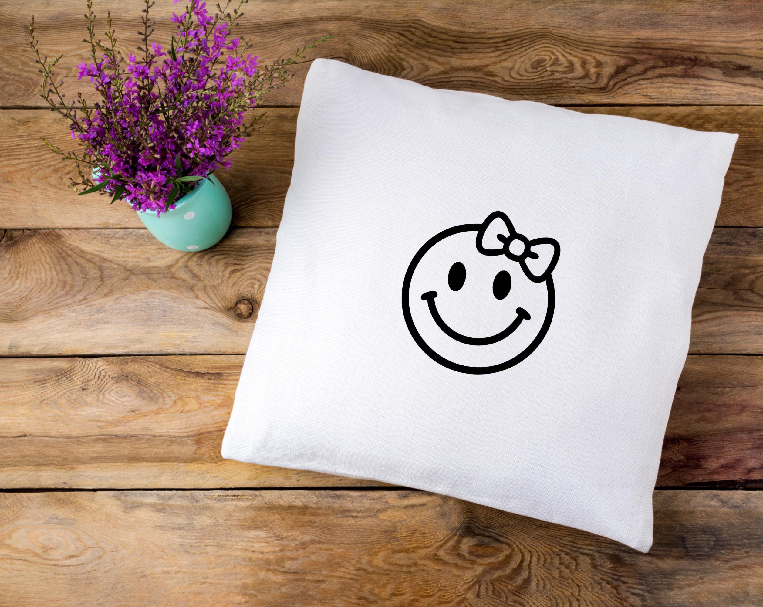Smiley Svg, Smiley Face With Bow SVG PNG, Cute Girl Emoji Clipart ...