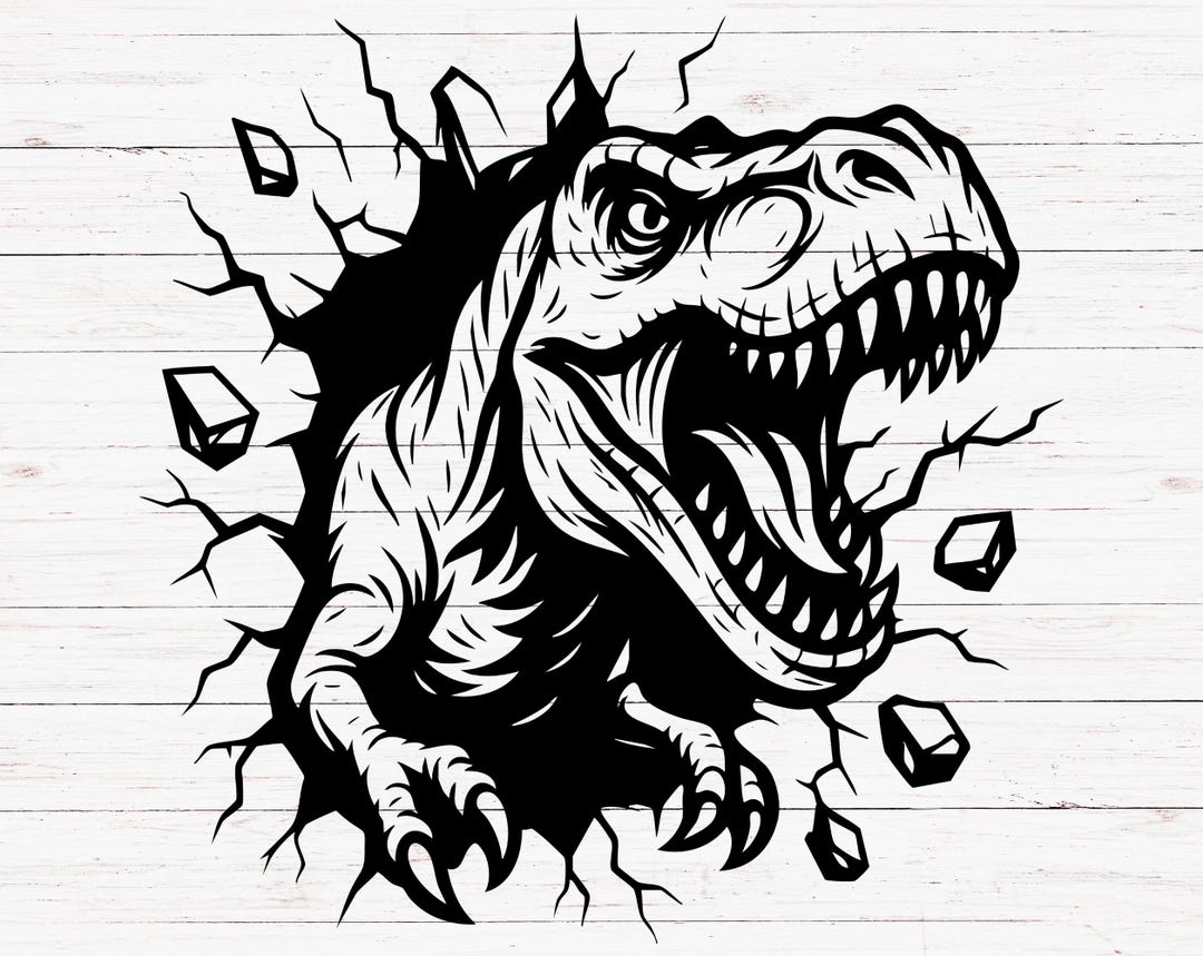 T Rex Scratch Svg, Roaring Dinosaur Svg Png, Tyrannosaurus Clipart for ...