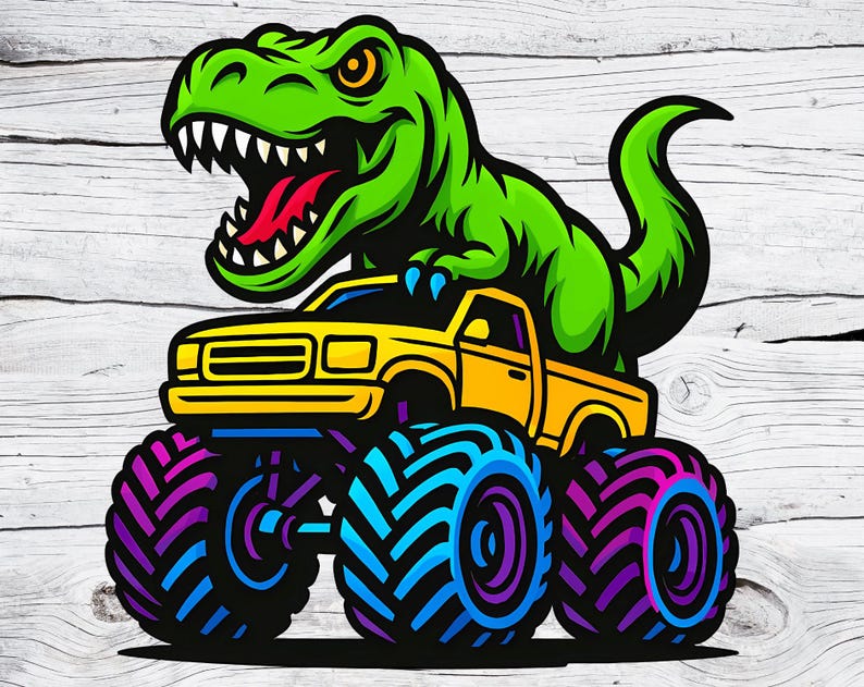T Rex Monster Truck Png, Dinosaur Truck Clipart, Monster Truck Png ...