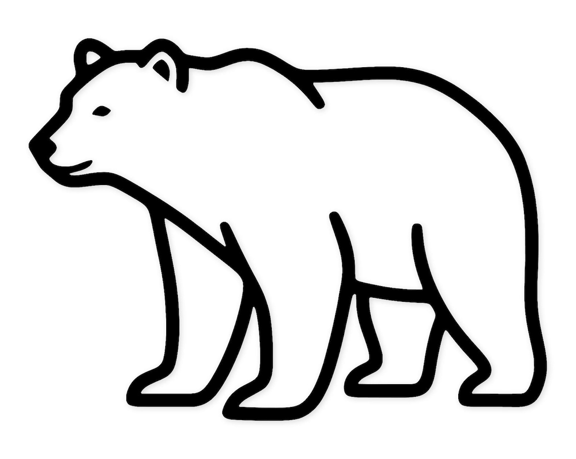 Silhouette Bear Svg Png: High Contrast Design for Cricut - Etsy